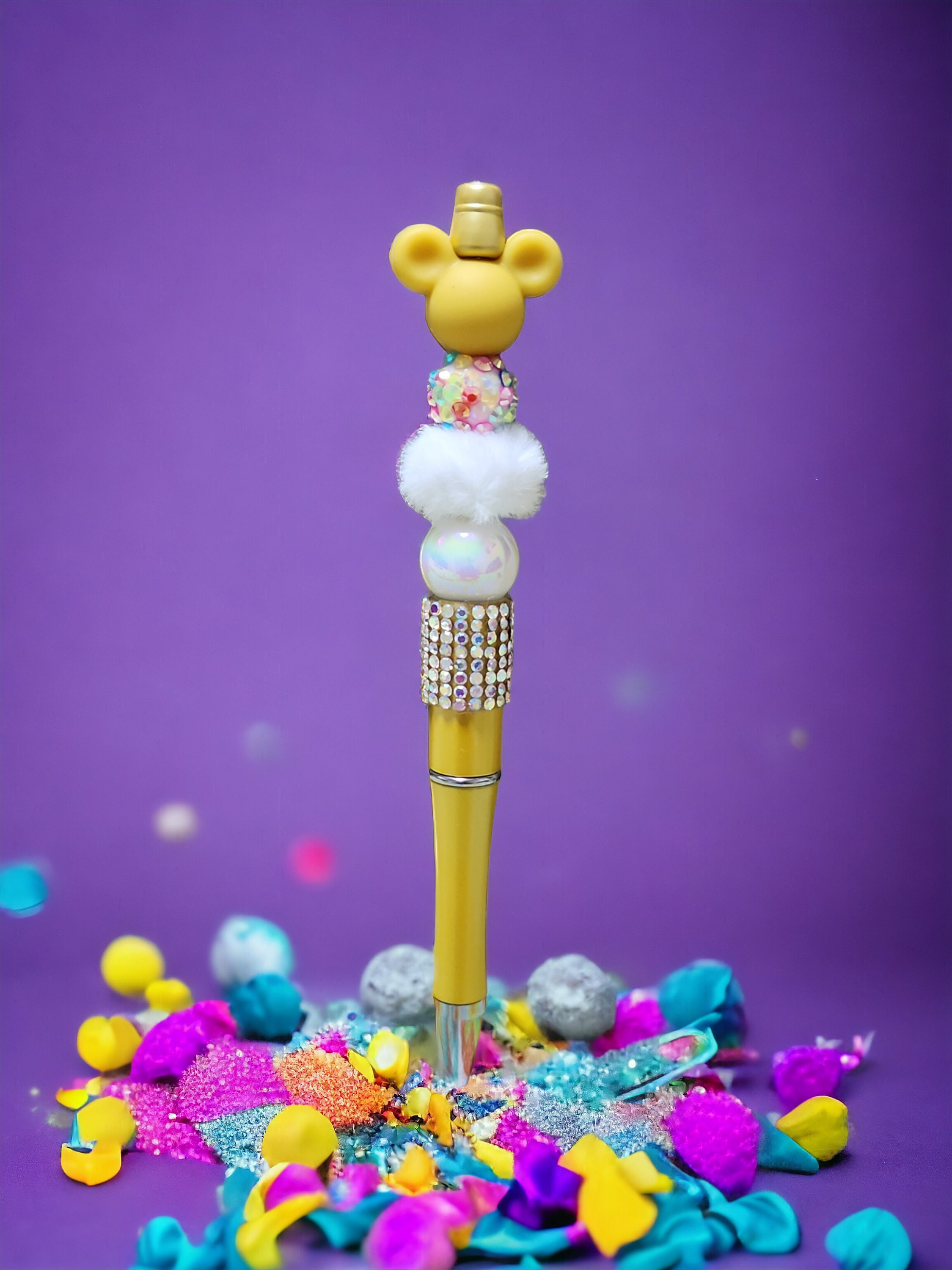 Disney Pen, Mickey Pen, Bead Pen, Minnie Bow Beaded Pen,decorative Pen ...