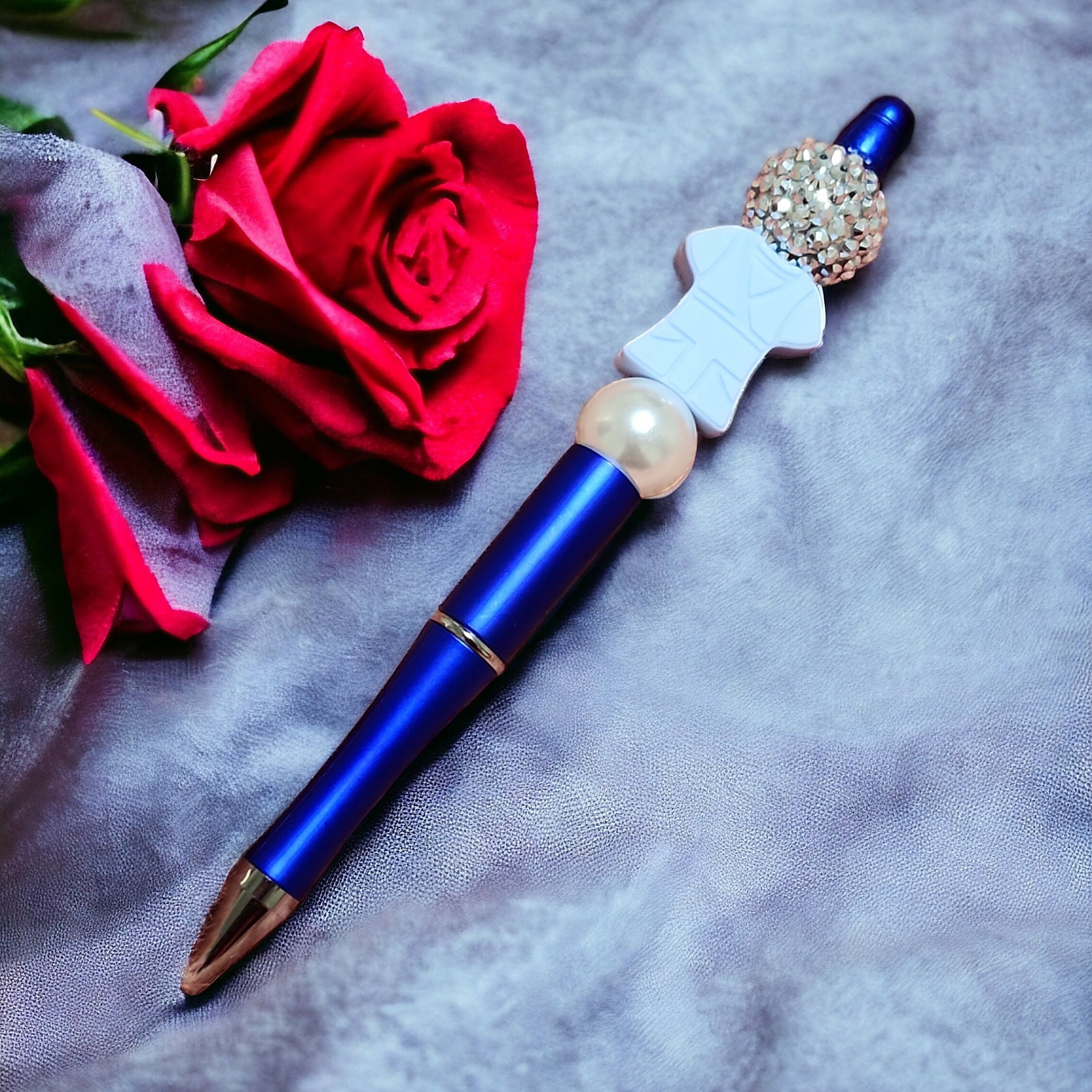 Silicone Bead Medical Scrub Pen, Scrub Beaded Pen, Nurse Gift Idea ...