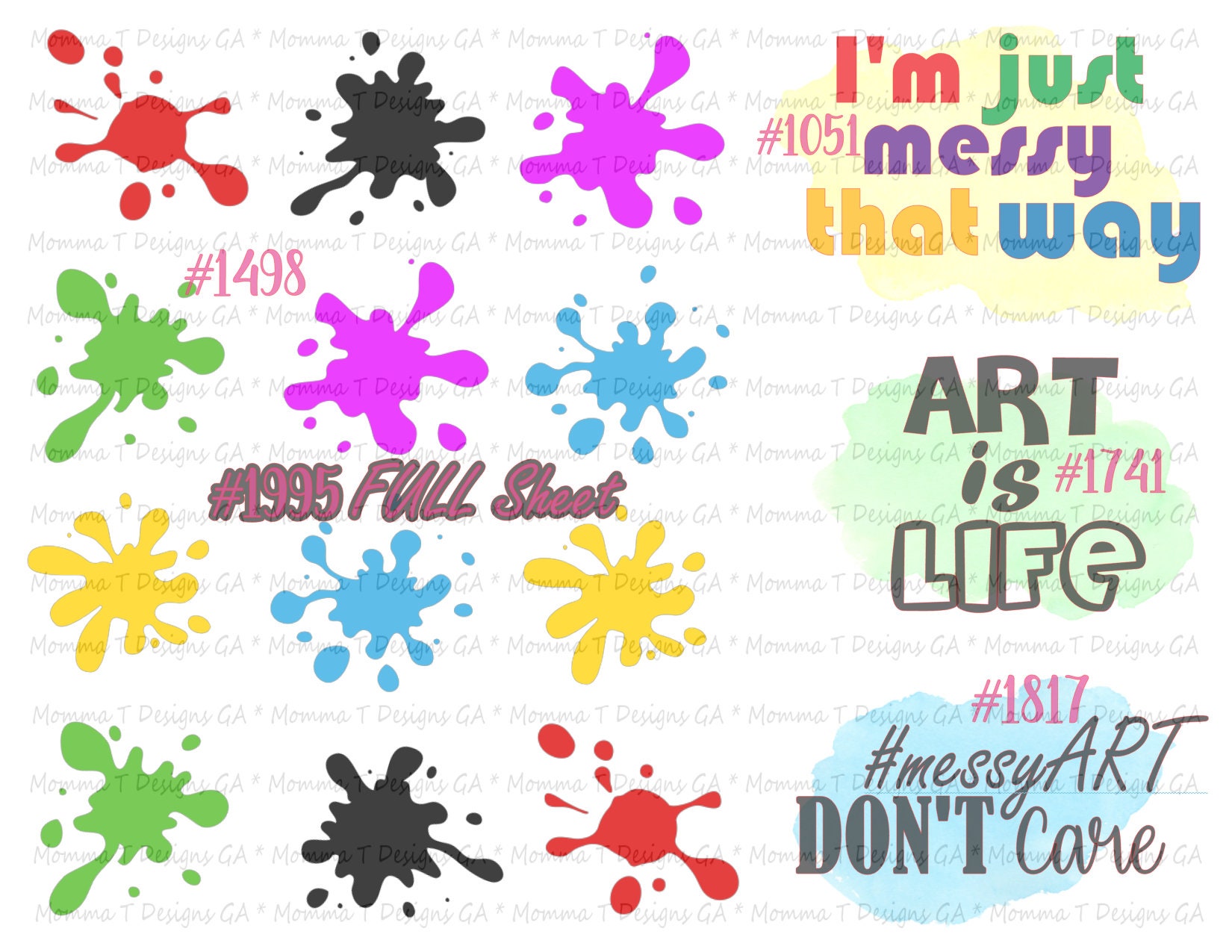 Craft Supplies & Tools Kids' Crafts Embellishments Paint Splatter Art ...