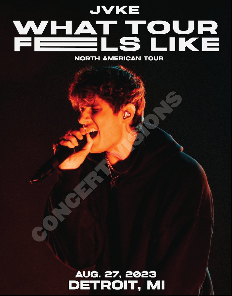 Custom JVKE 'what Tour Feels Like' Tour Concert Poster Digital Download ...