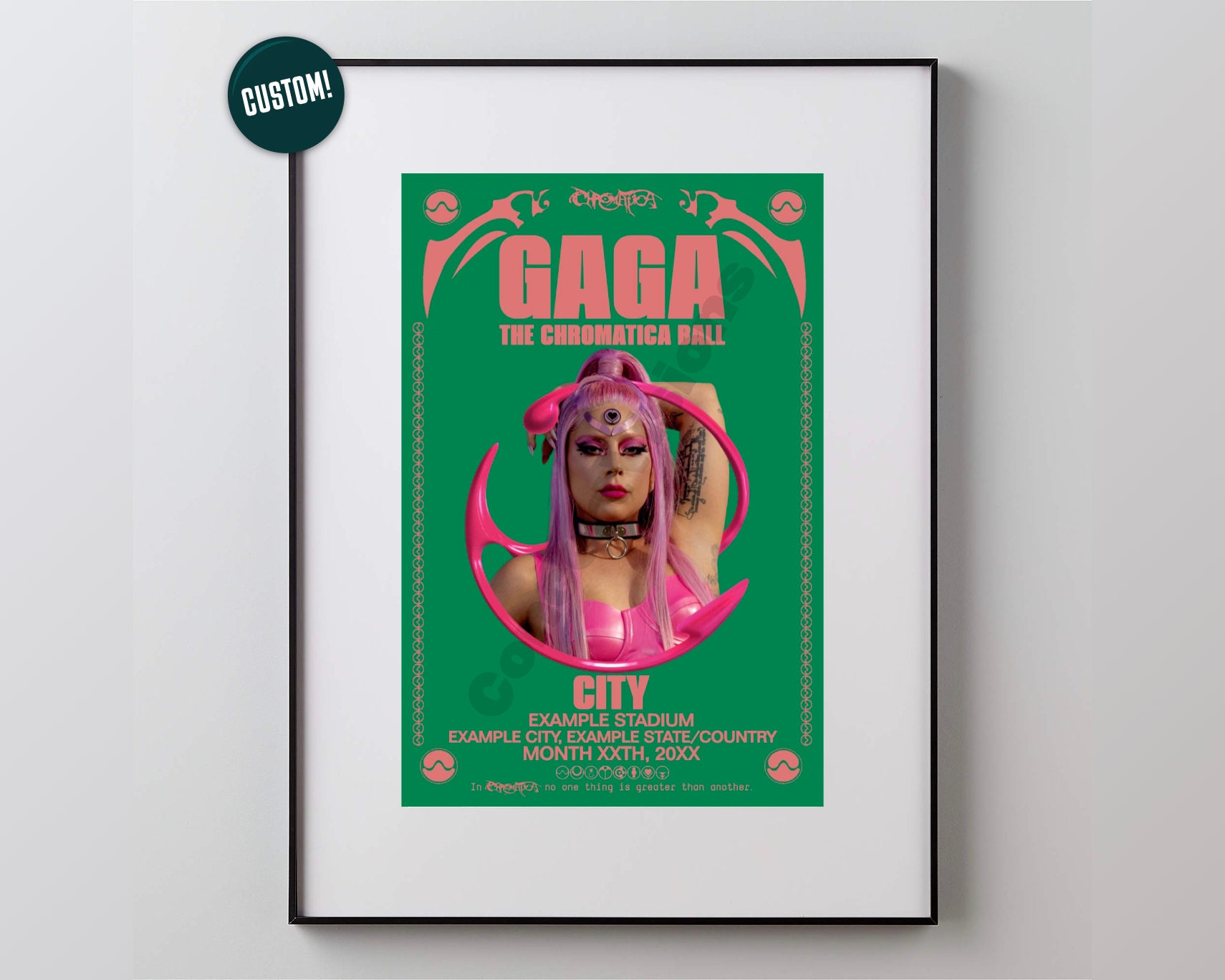 Custom Lady Gaga Chromatica Ball Tour Poster Digital Download, You Pick ...