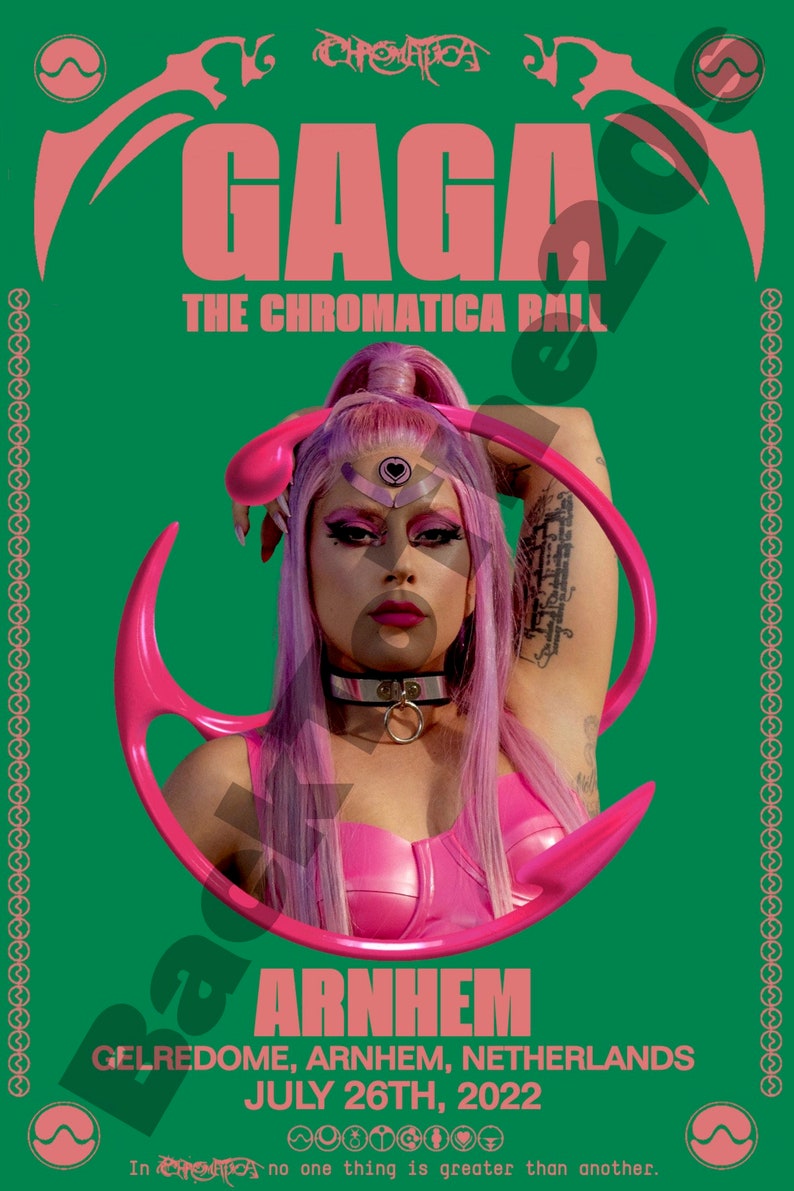 Lady Gaga Chromatica Ball Tour Poster Digital Print Arnhem Etsy Canada