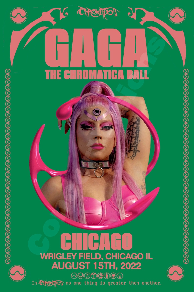 Custom Lady Gaga Chromatica Ball Tour Poster Digital Download, You Pick Arena/date, Concert ...