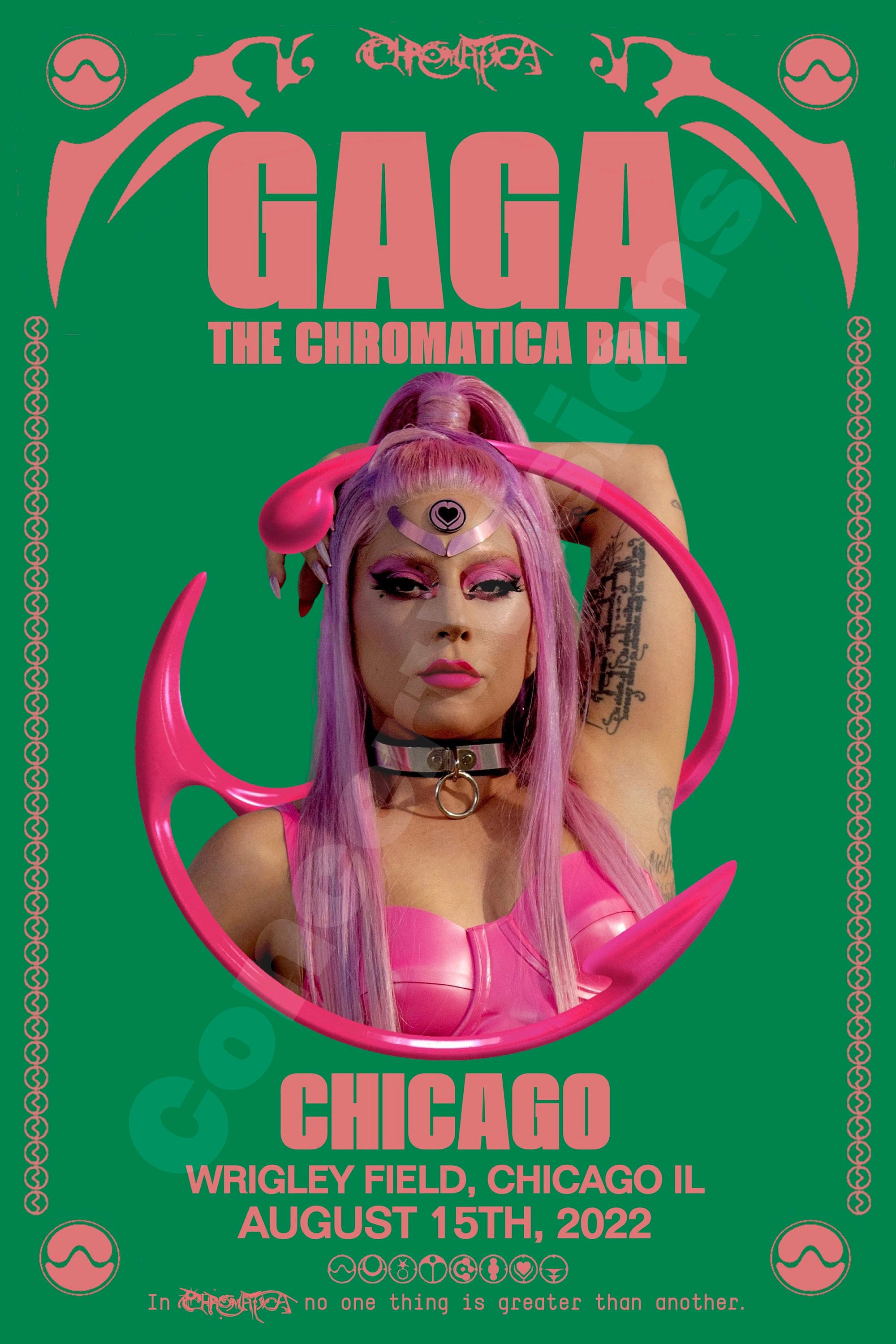 Custom Lady Gaga Chromatica Ball Tour Poster Digital Download, You Pick Arena/date, Concert ...