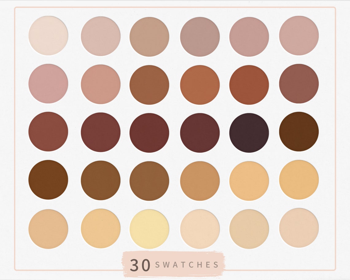 30 Skin Tones Swatches For Procreate Procreate Color Palette Etsy