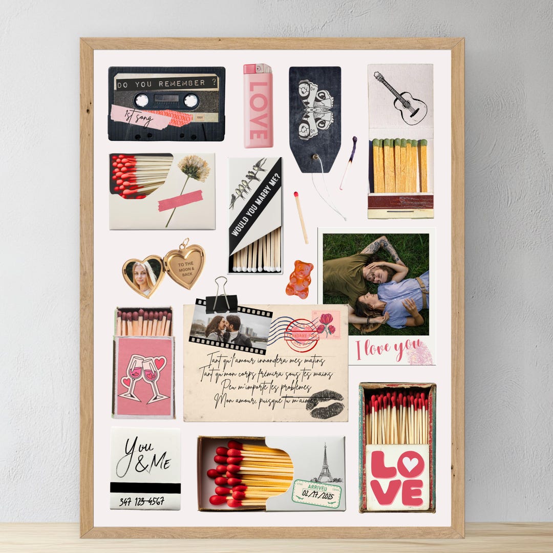 Pink Aesthetic Matchbox Poster, Editable Blanck Matches Canva Template ...