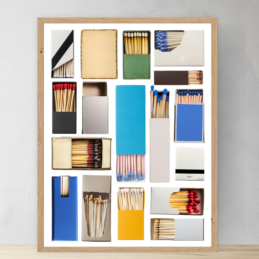 Vintage Matchbox Poster | Editable Canva Template | Retro Matchbox Art ...