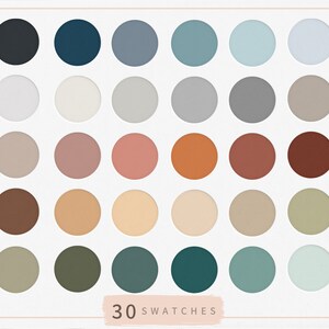 30 Swatches for Procreate, Procreate Color Palette for Artist, Colors ...