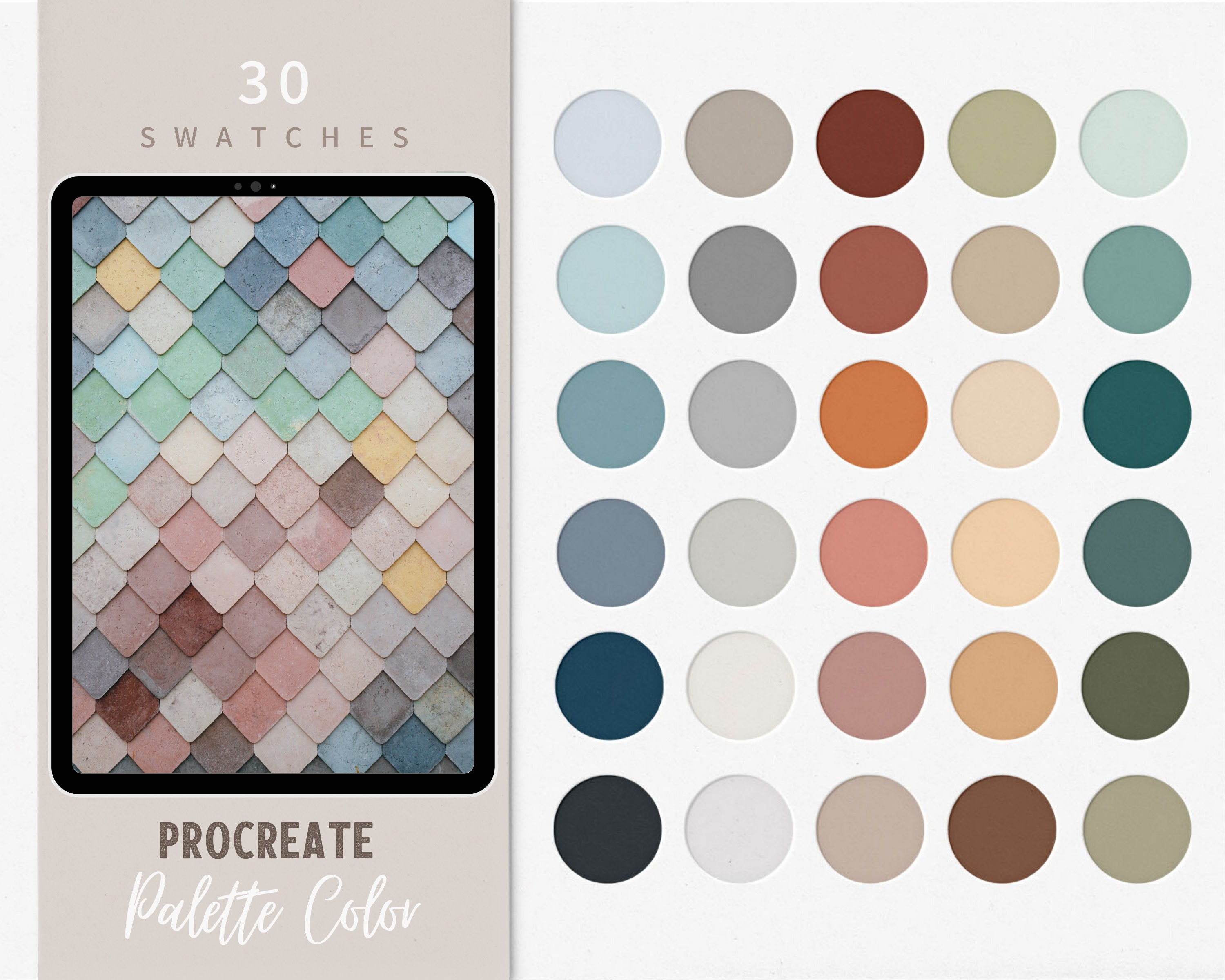 Color Palette For Procreate Bundle Procreate Color Palette 30 Swatches ...