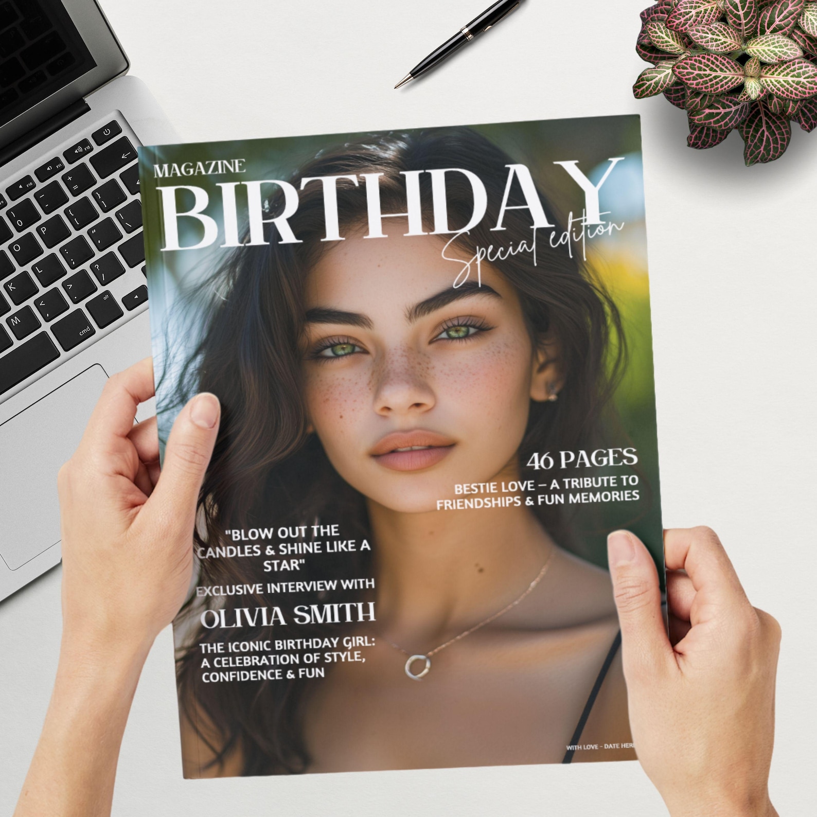 Vogue Birthday Magazine Template Canva, 46 Editable Pages Vogue ...