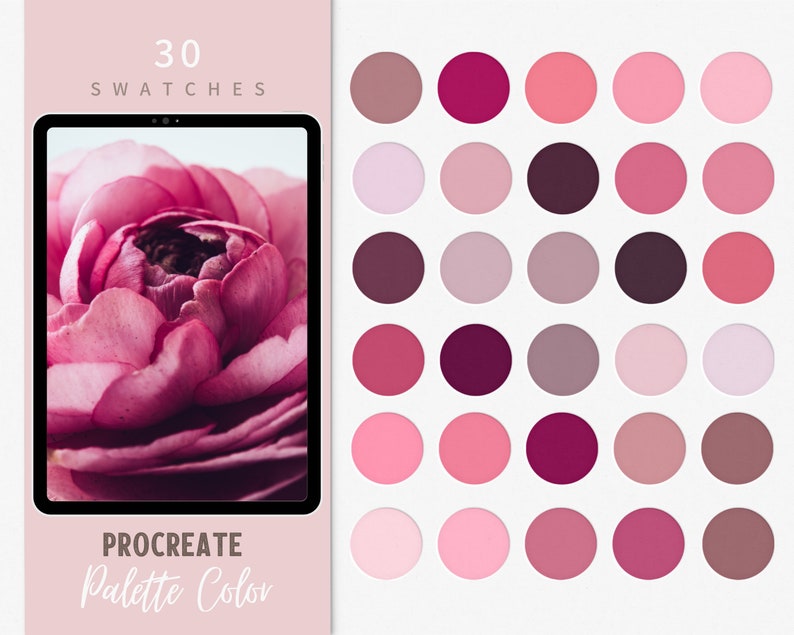 30 Swatches For Procreate Procreate Color Palette For Artist Etsy