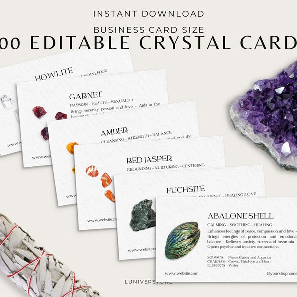 Crystal Healing Printable Reference Chart - Etsy Australia