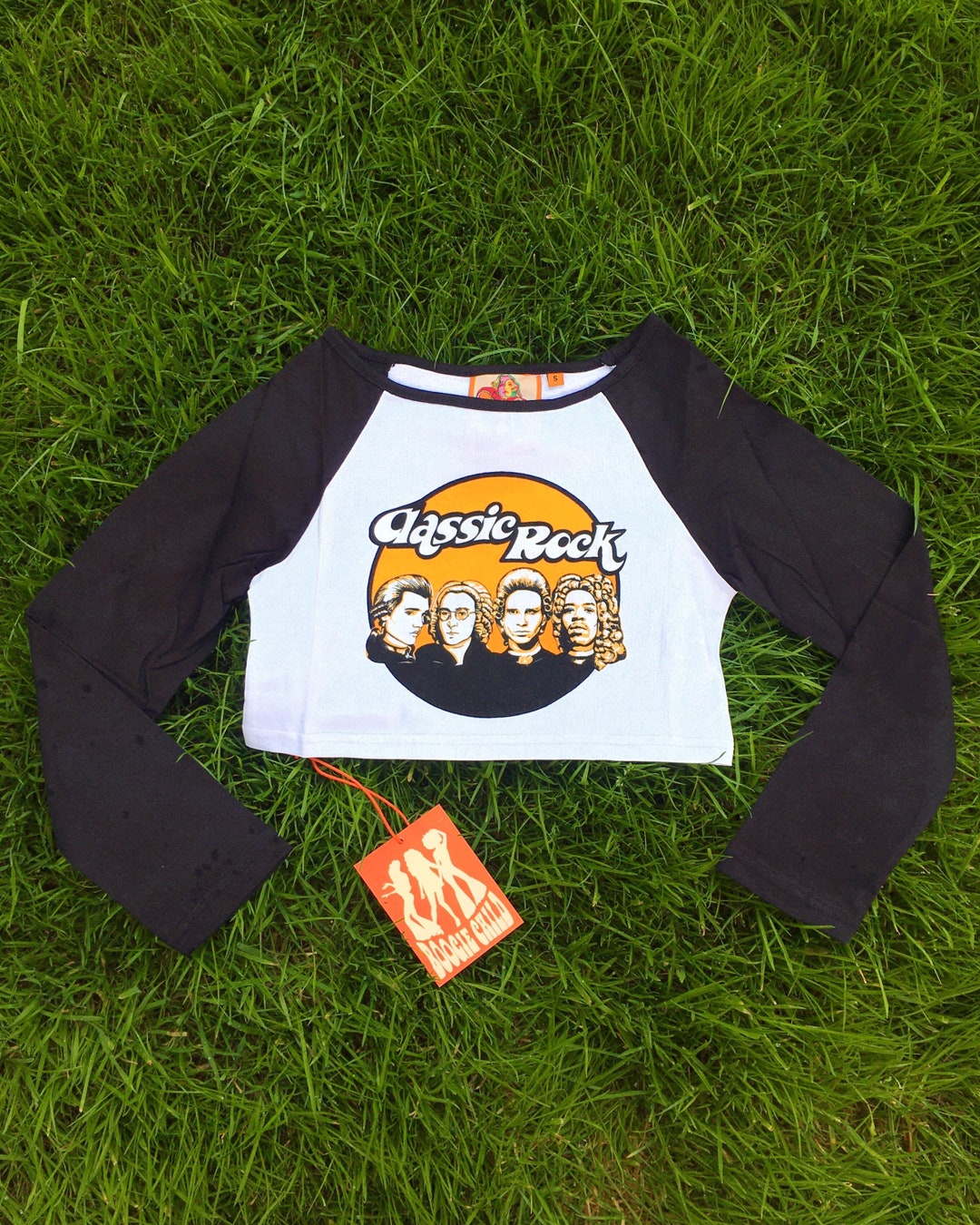 Classic Rock Cropped Baseball Tee A 70s Style Ringer Baseball Tee Our ...