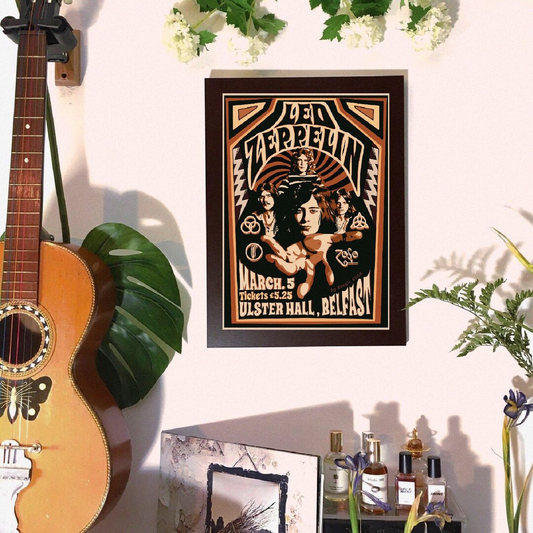 A Boogie Child Original 1960s Inspired Led Zeppelin Band Poster/print ...