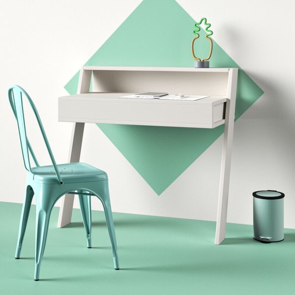 Floating Desk With Drawer - Etsy