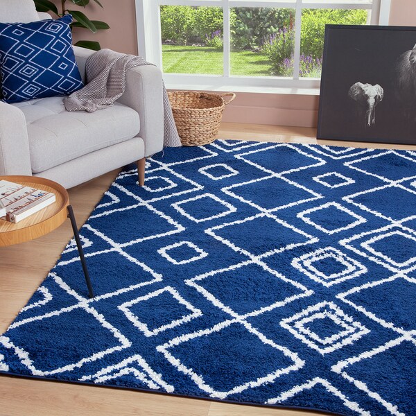 Blue Shag Rug - Etsy
