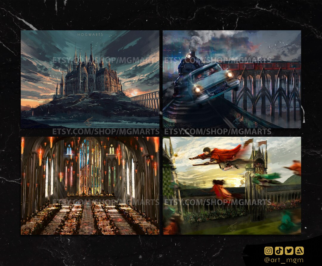 PACK 4 POSTERS A5 - Magic - Fan Art - Etsy