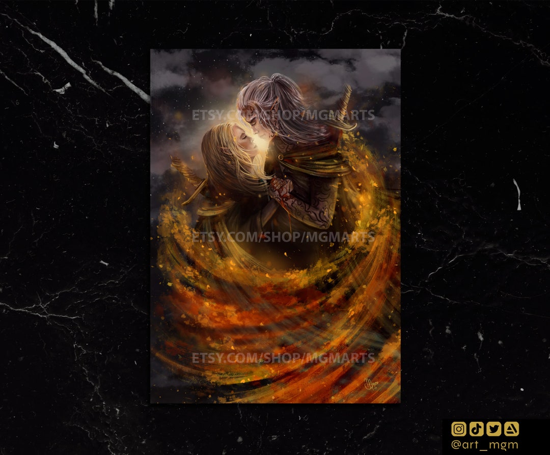 POSTER A3/A5 - Tog - Aelin and Rowan - Fan Art - Etsy