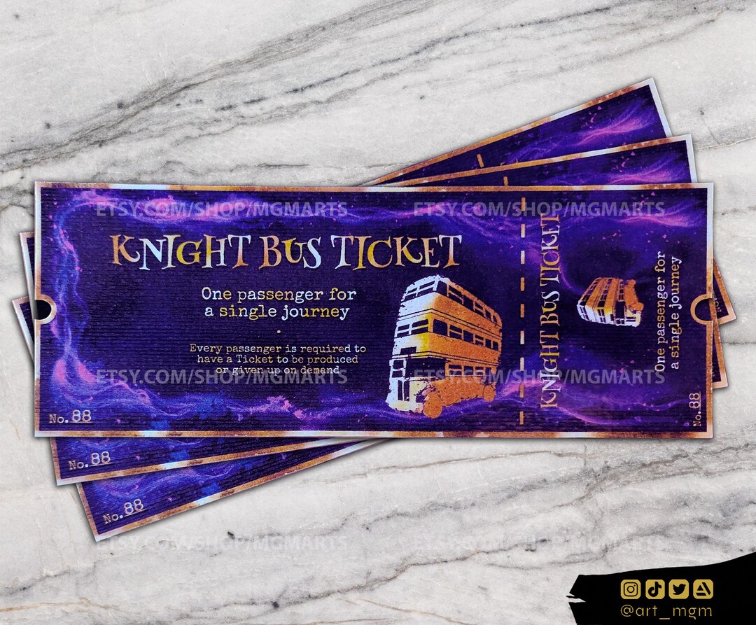 TICKET/BOOKMARK - Bus - Fan Art - Etsy