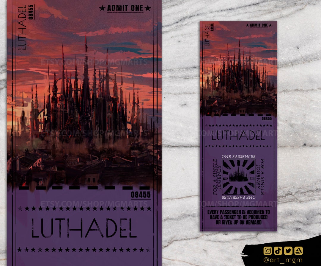 TICKET/BOOKMARK - Luthadel - Unofficial Fan Art Illustrating Luthadel ...