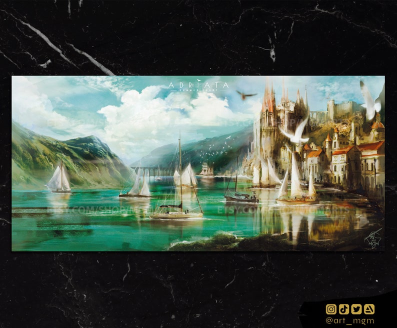 POSTER A3/A4 Panorámico - Adriata ACOTAR - Fan Art - Producto No ...