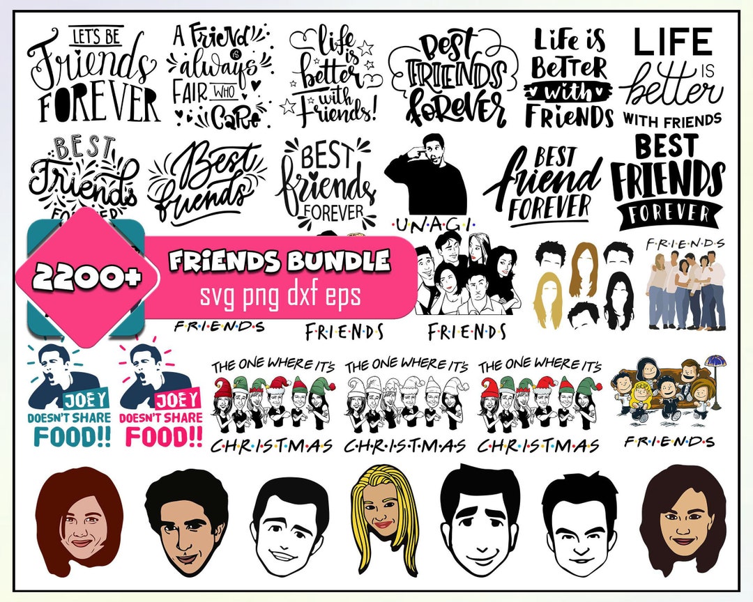 Friends Svg,friends TV Show Bundle, Font Friends, Layered Files,cricut Svg Files,svg Bundle ...