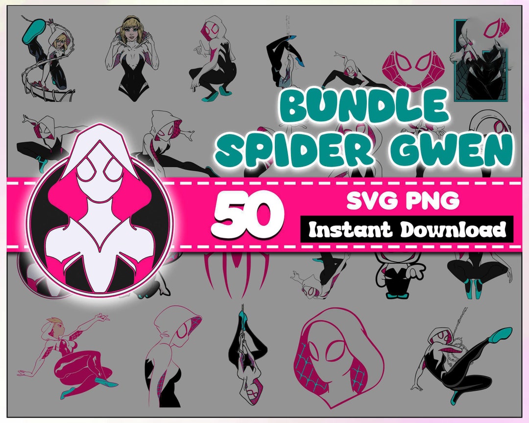 Ghost Spider Svg Bundle Cartoon, Svg Png EPS Dxf Clipart, Vector Cricut ...