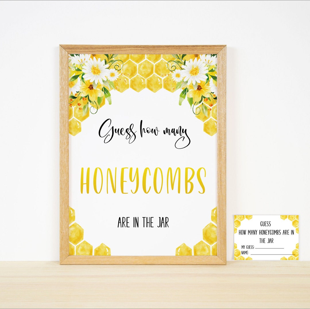 Honeycomb Sign,baby Shower Sign,honey Baby Shower,printable Sign,how ...