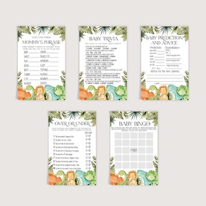 Dinosaur Baby Shower Games Bundle,dino Baby Shower Games,boy Baby ...