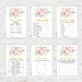 Floral Baby Shower Game,gold Blush Floral Game Bundle,girl Baby Shower ...