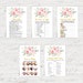 Floral Baby Shower Game,gold Blush Floral Game Bundle,girl Baby Shower ...