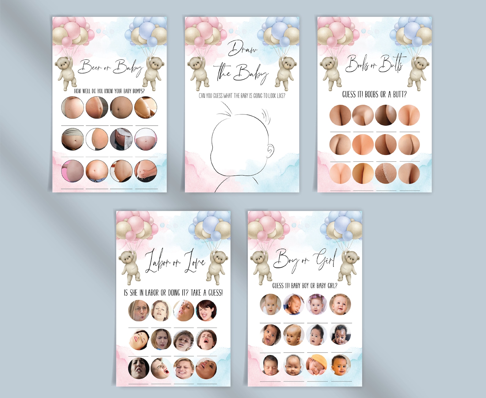 20 Gender Reveal Gamesprintable Gender Reveal Party Game - Etsy