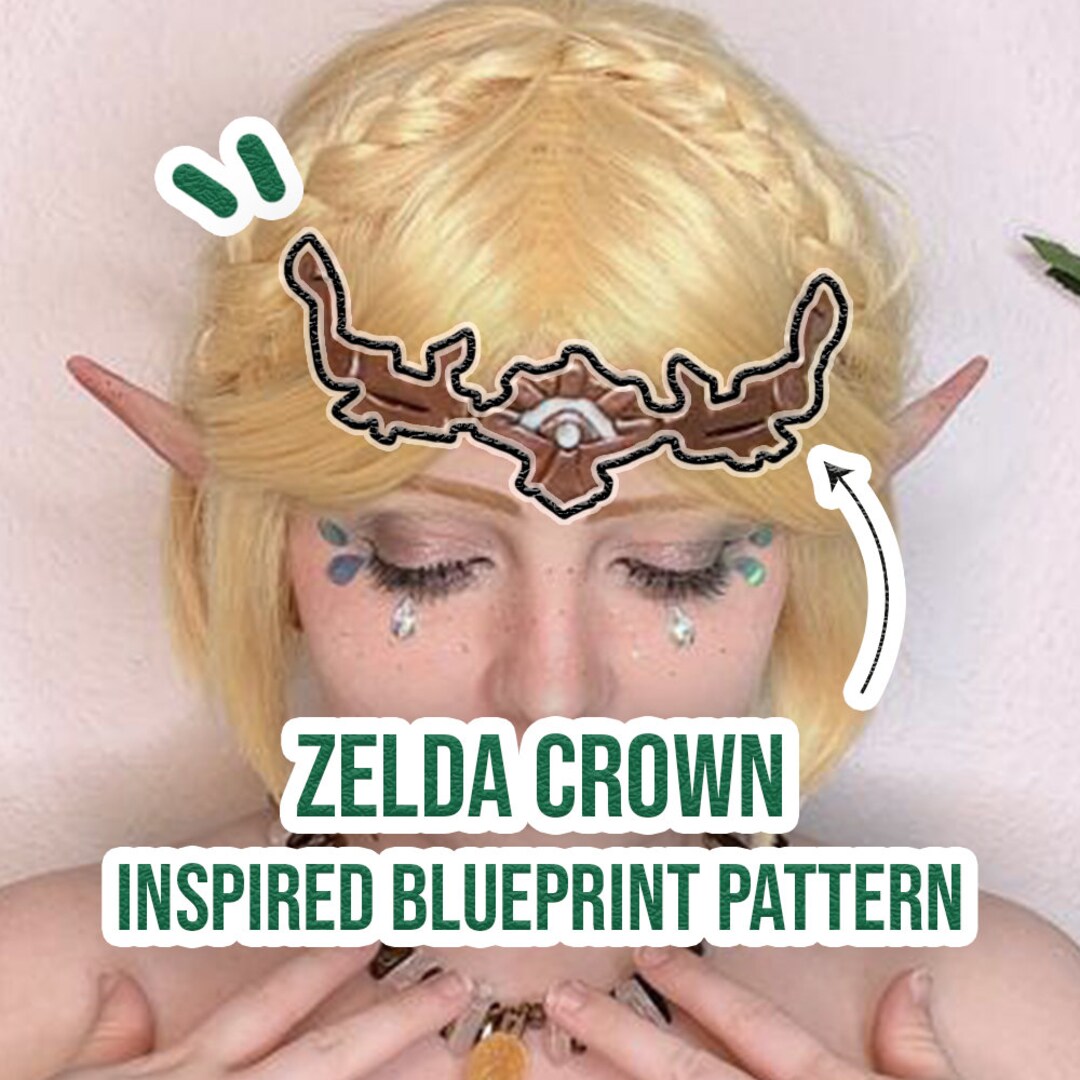 Tears of the Kingdom Princess Zelda Crown Pattern// Blueprint EVA ...