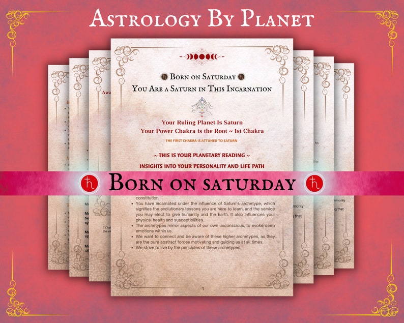 ASTROLOGY Reading for Those Born on Saturday | Life PURPOSE Chart ...