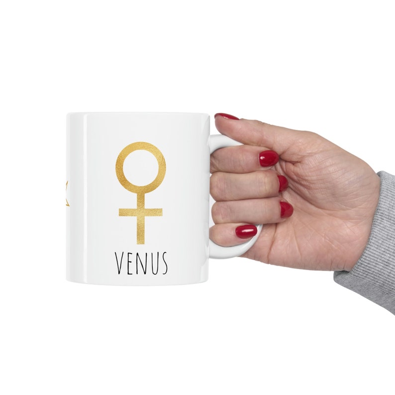Venus Goddess Gift Mug | Alchemy Symbols Venus Sign Astrology Mug Gifts ...