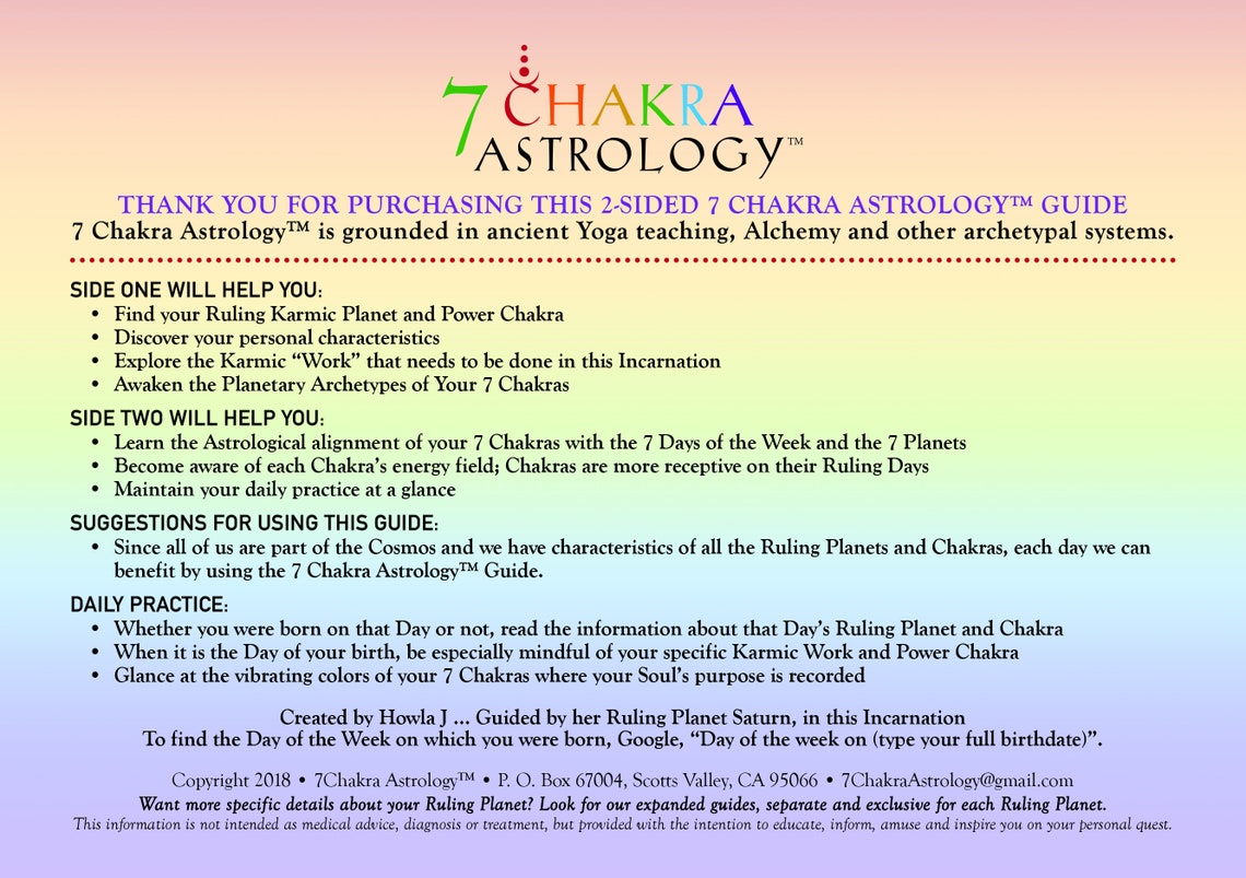CHAKRA ASTROLOGY KARMIC Charts | Chakra Guide| Insights Into Your ...