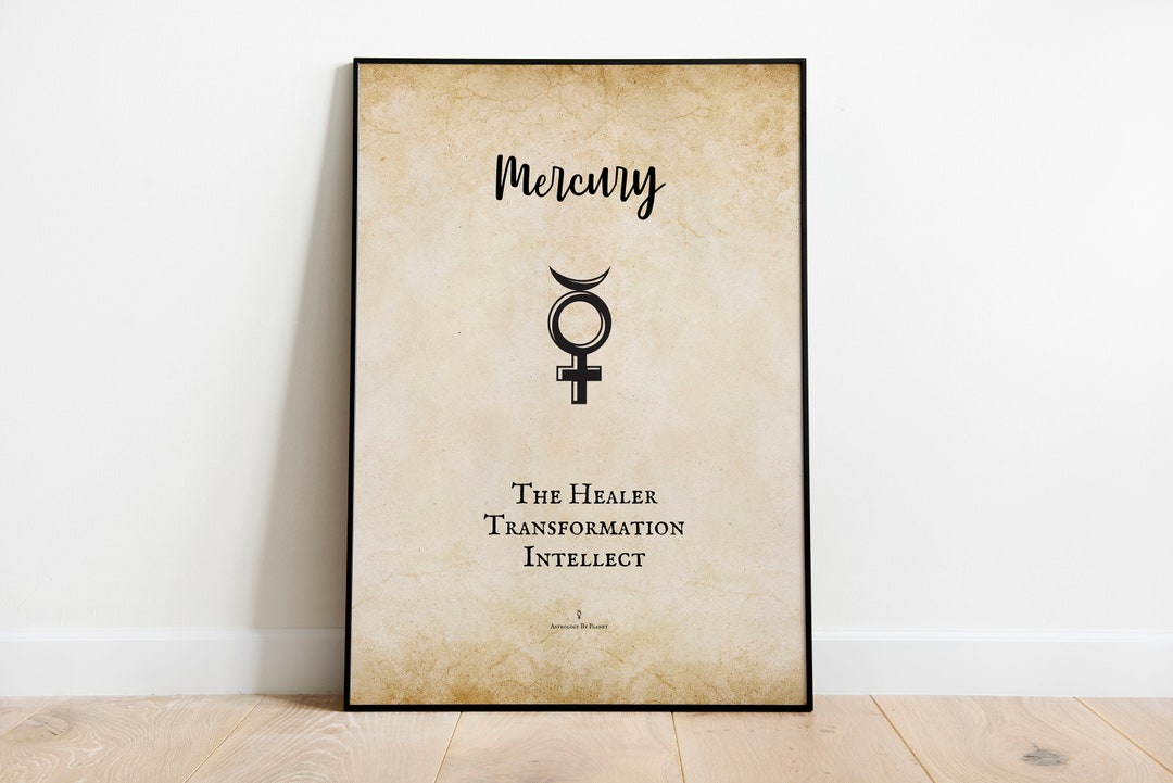 MERCURY Alchemy Symbol Wall Art the Healer. Transformation. - Etsy