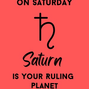 ASTROLOGY Reading for Those Born on Saturday | Life PURPOSE Chart ...