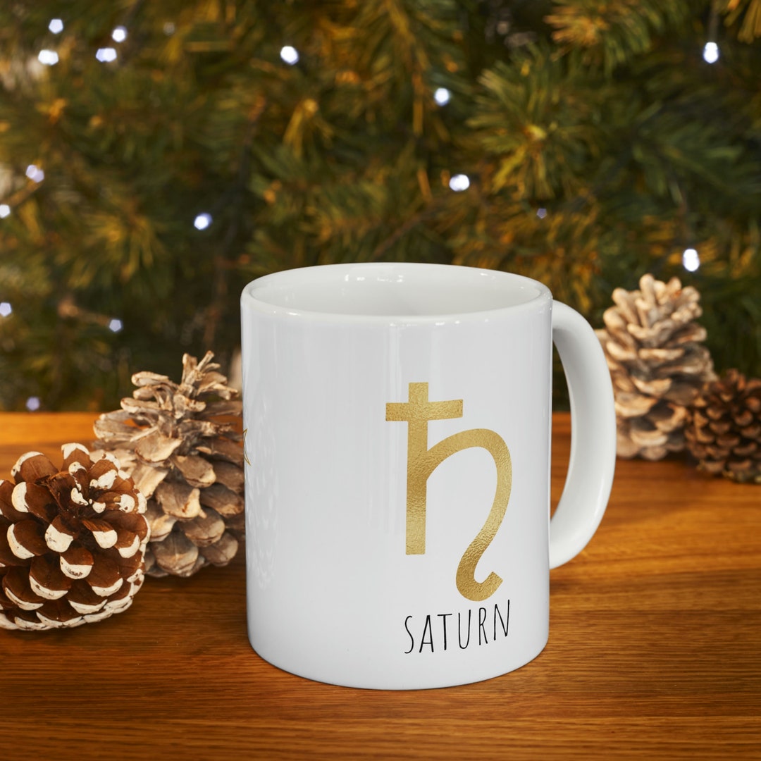 Saturn Mug Alchemy Symbols Esoteric Zodiac Sign Mug - Etsy