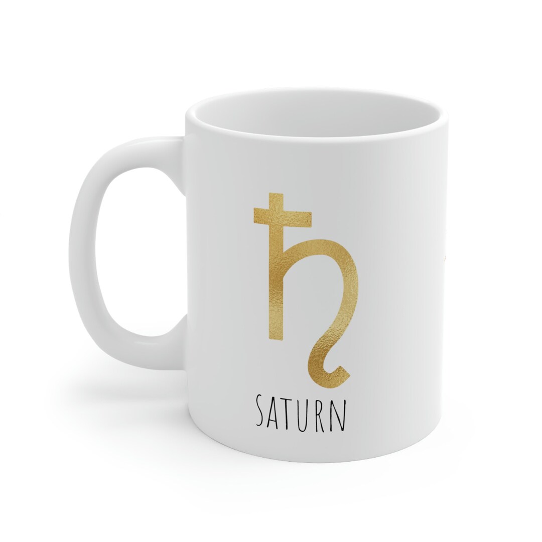 Saturn Mug | Alchemy Symbols Esoteric Zodiac Sign Mug | Astronomy ...