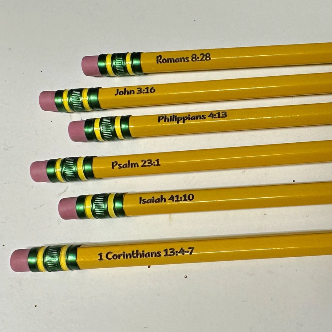 Bible Verse Engraved Pencils - Etsy