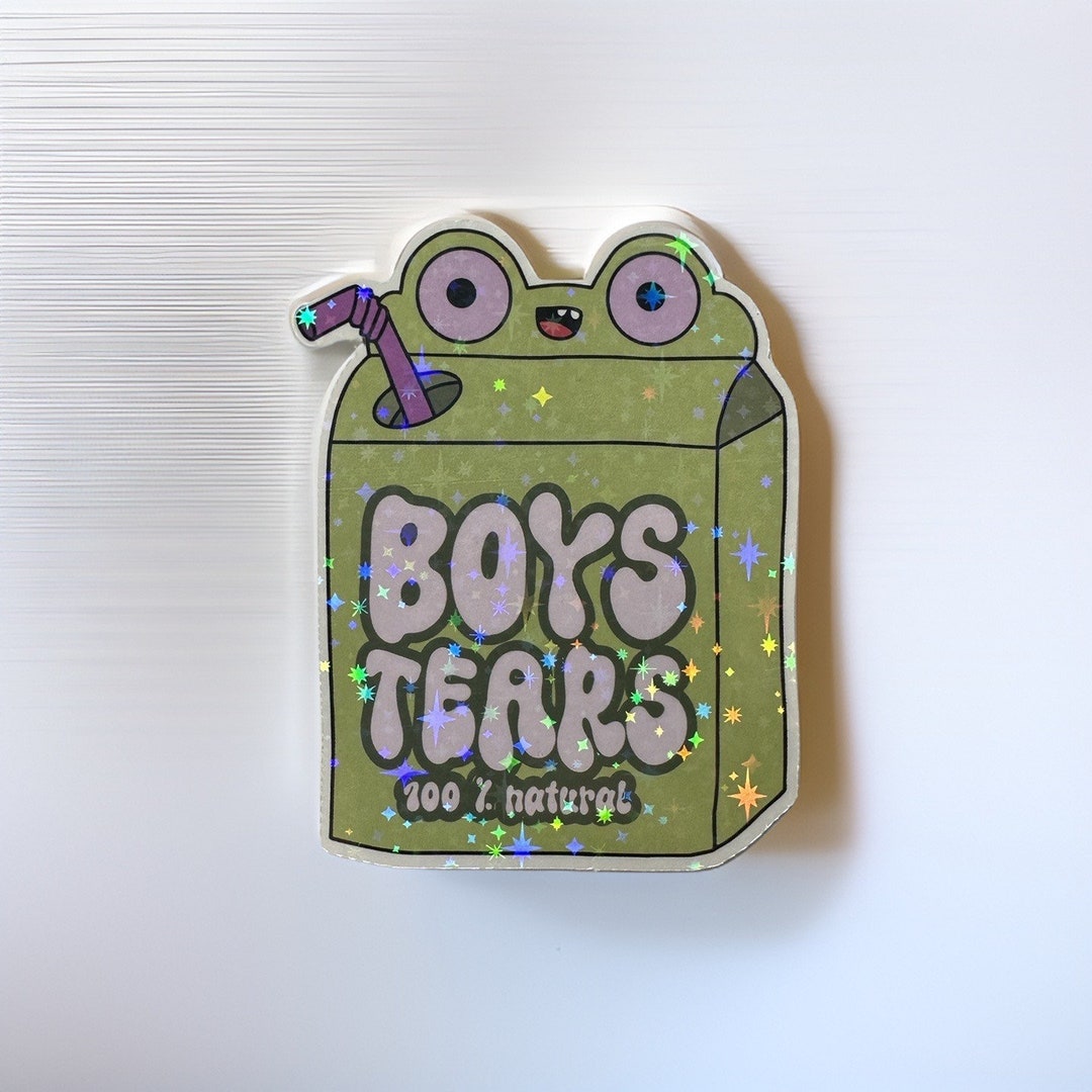 Boys Tears 100% Natural Holographic Sticker - Etsy