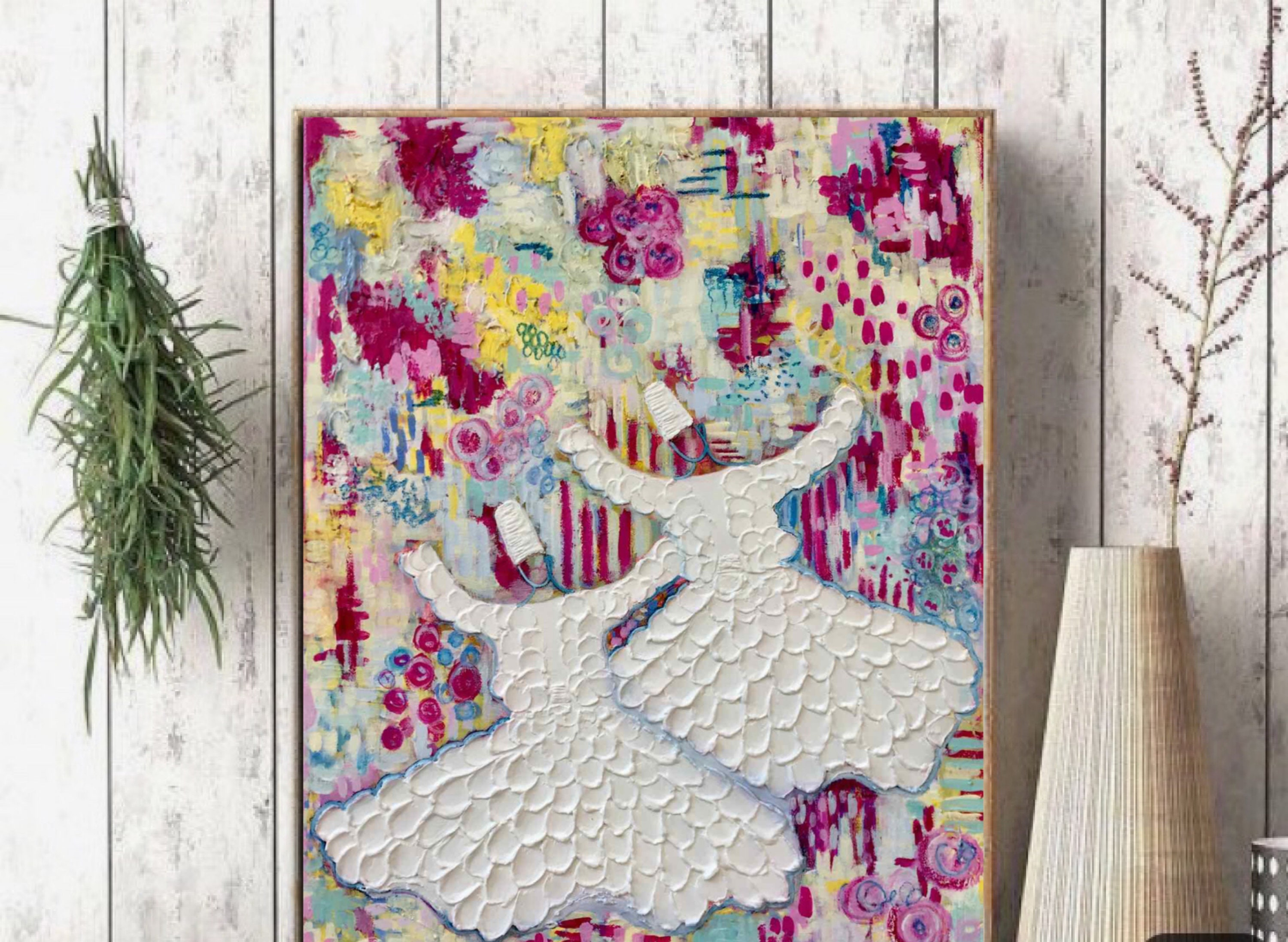 Original Textured Whirling Dervish Painting Abstract Rumi - Etsy