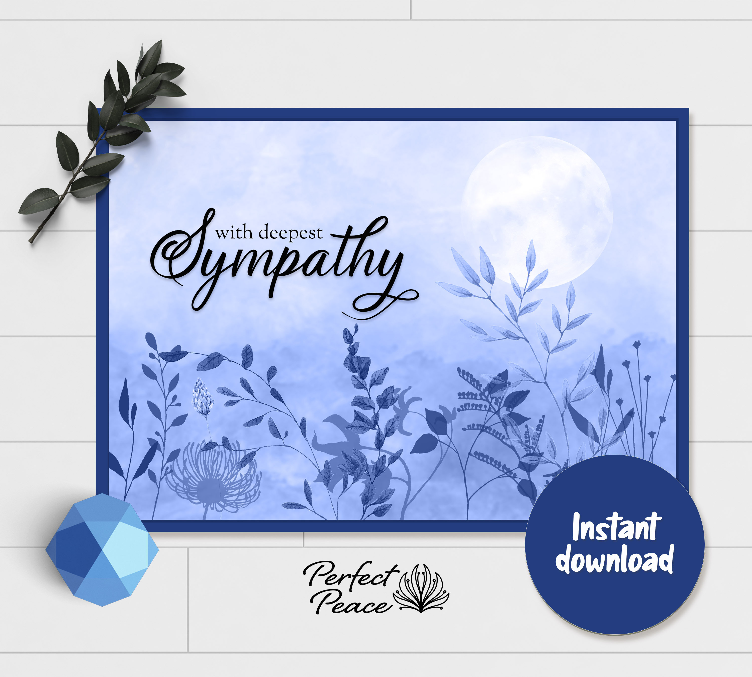 Sorry for Your Loss Instant Download Condolences Card Grief card ...