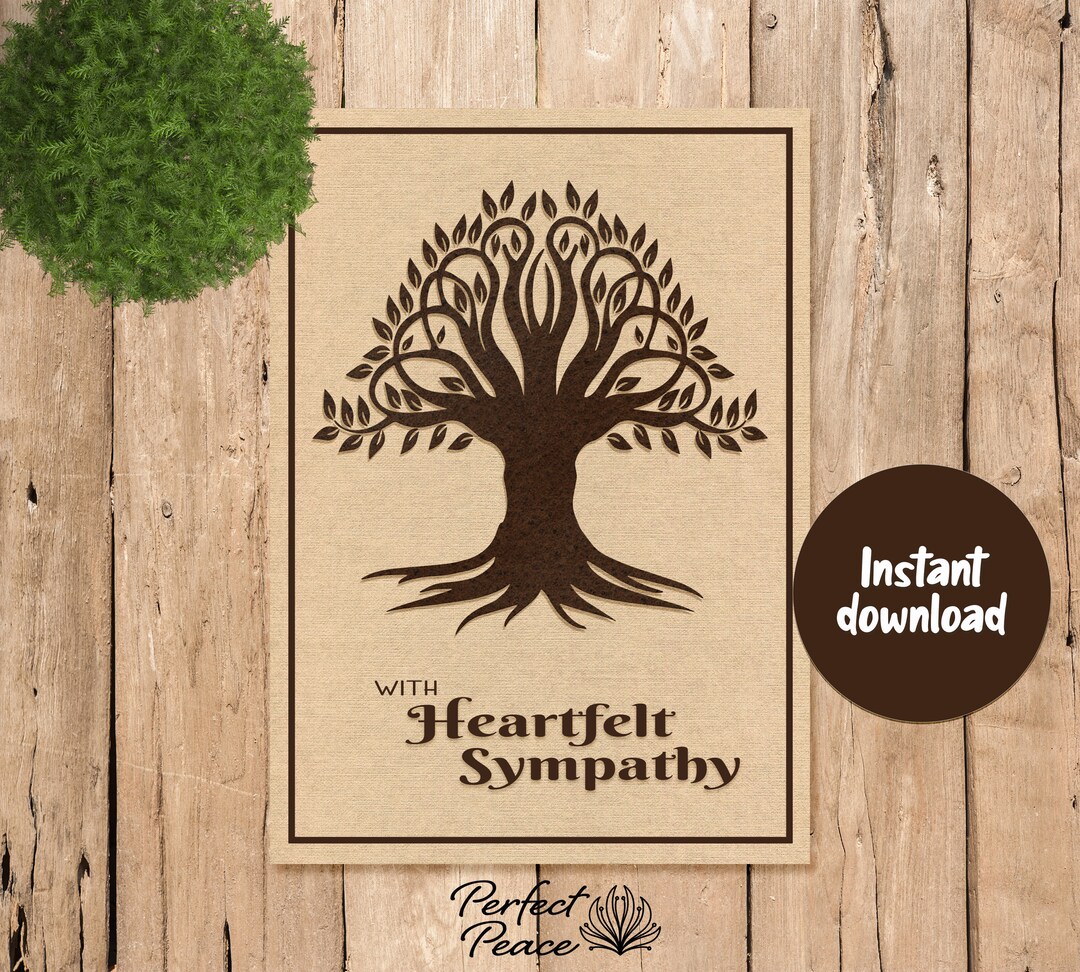 Sympathy Card Printable, Downloadable Sympathy Card, Digital Card ...