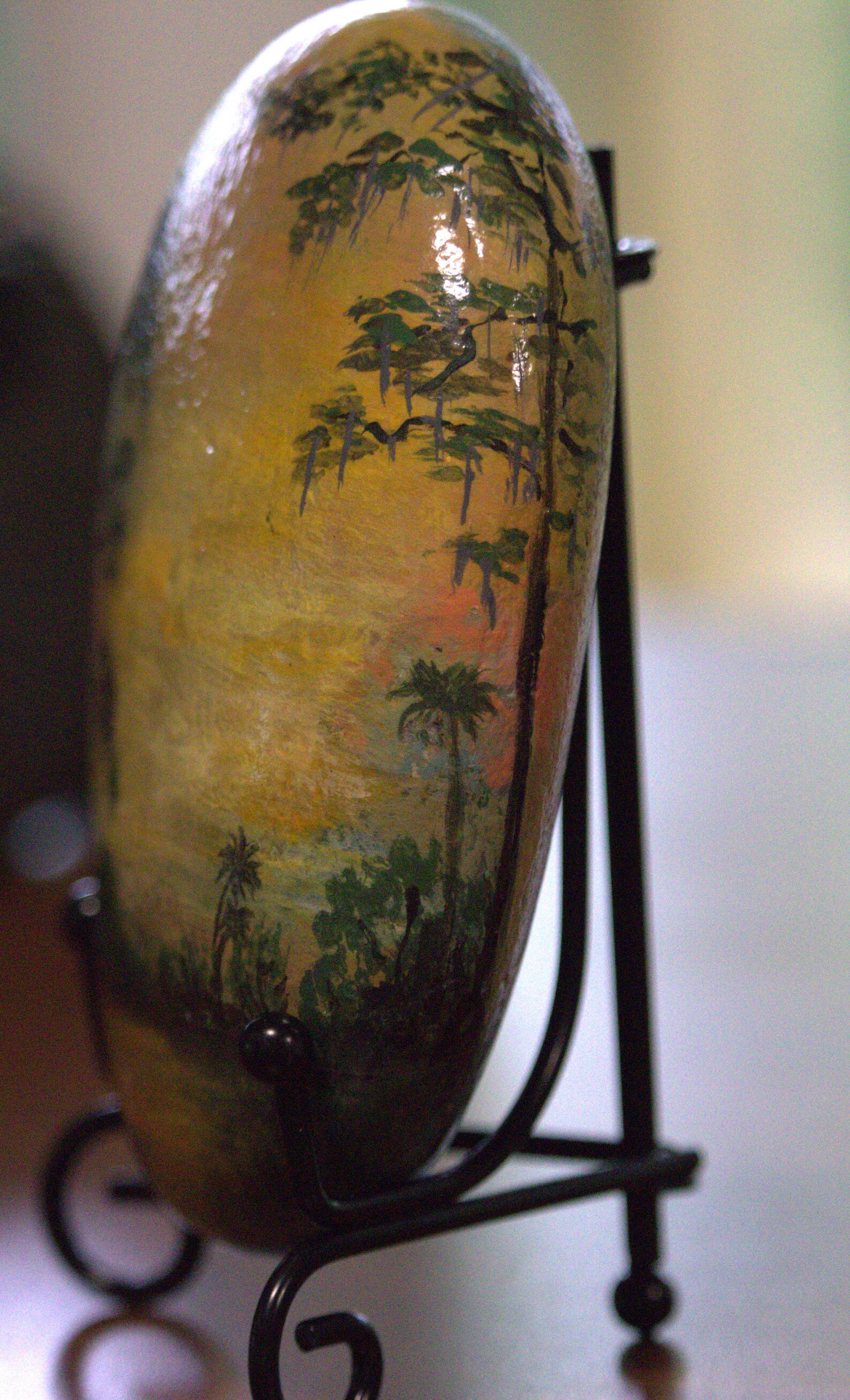 Beautiful Painted Rock With a Scene From Florida, Stand Included - Etsy