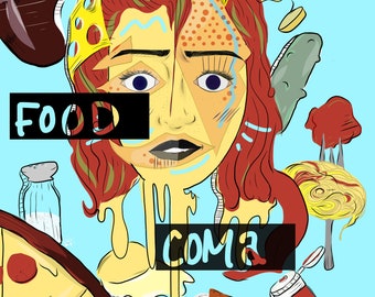 Food Coma Art - Etsy