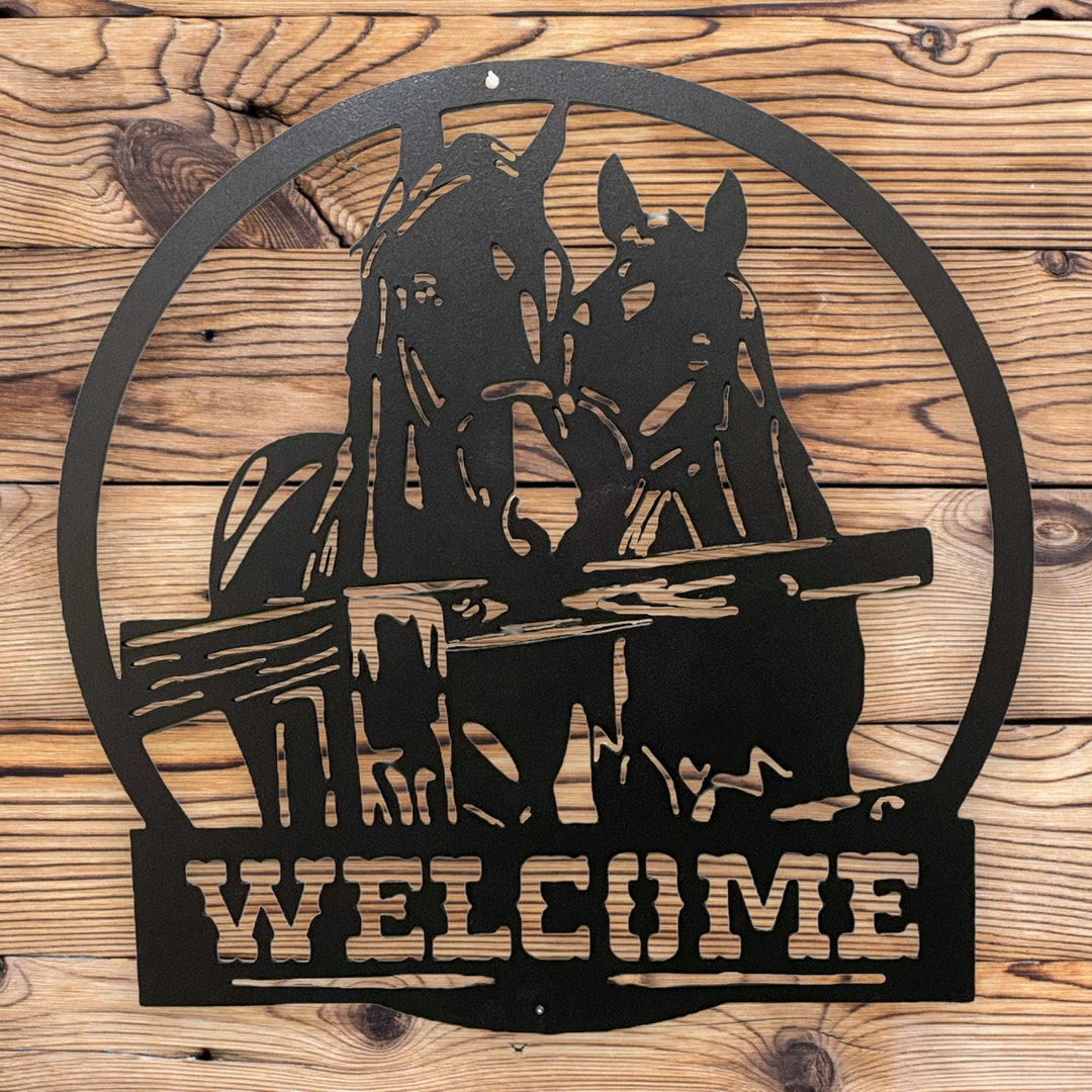 Horse Welcome Sign - Etsy