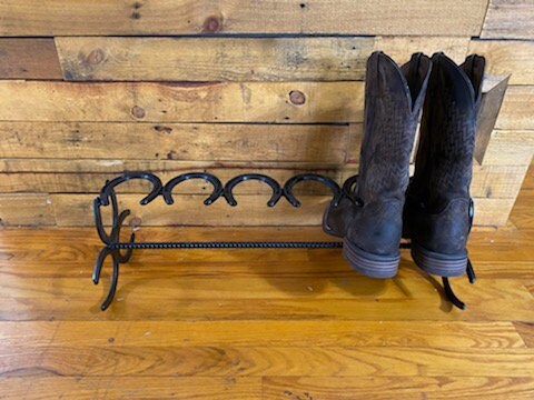 Horseshoe Boot Rack. Boot Rack, Cowboy Boot Organizer, Horseshoe Décor ...
