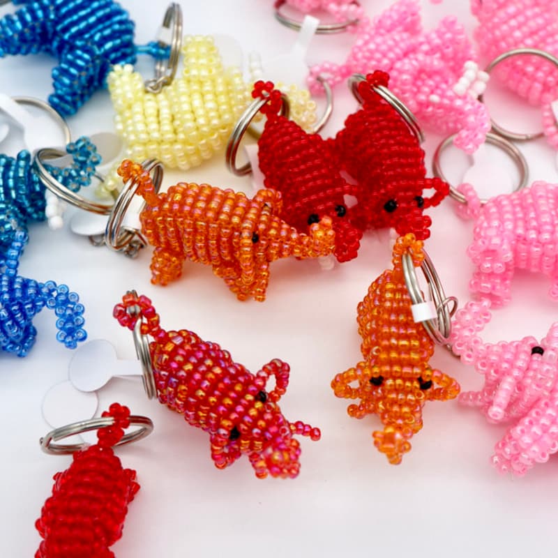 Beaded Animal Keychain - Etsy